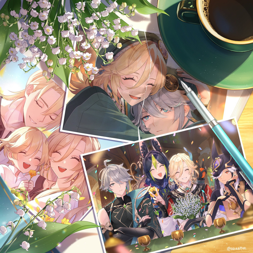 Safebooru - 1girl 5boys aged down akademiya uniform akak7th alhaitham (genshin impact) alternate ...