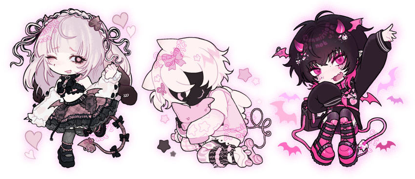 Safebooru - animal ears black hair boots bow cat ears chibi chibi only ...