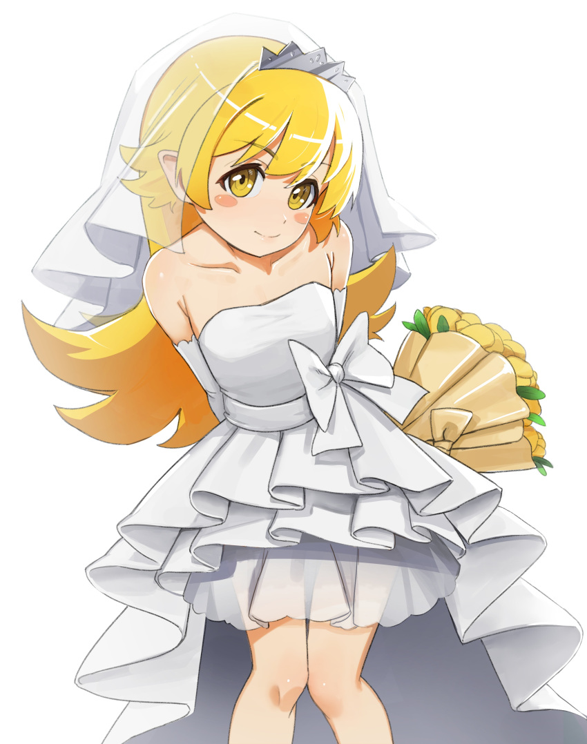 Safebooru - 1girl absurdres arms behind back bare shoulders blush ...