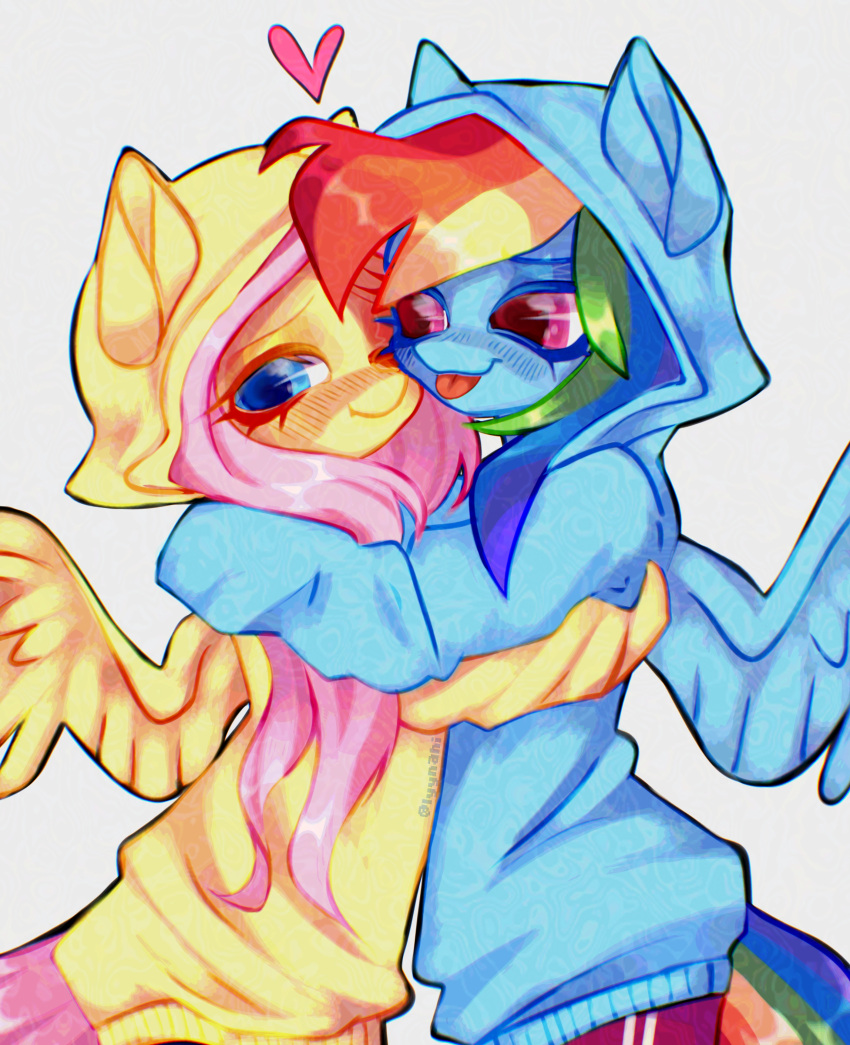 Safebooru - blush blush couple cute flustered flutterdash fluttershy girlslove gl mlp mlpfim my ...