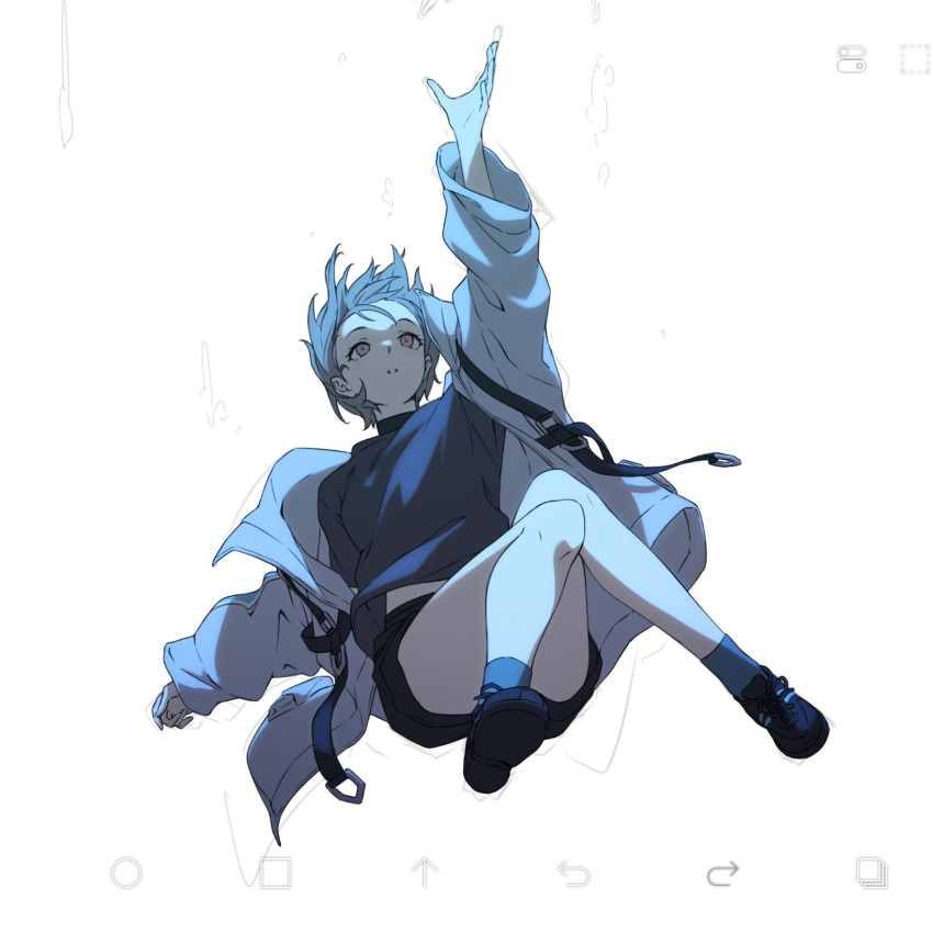 Safebooru - 1girl art program in frame bang dream! bang dream! it's mygo!!!!! black shorts brown ...