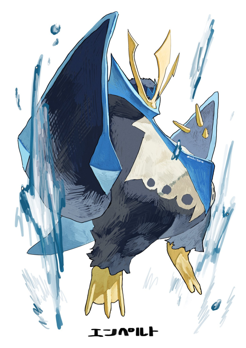 Safebooru - artist name black eyes black fur crest empoleon highres ...