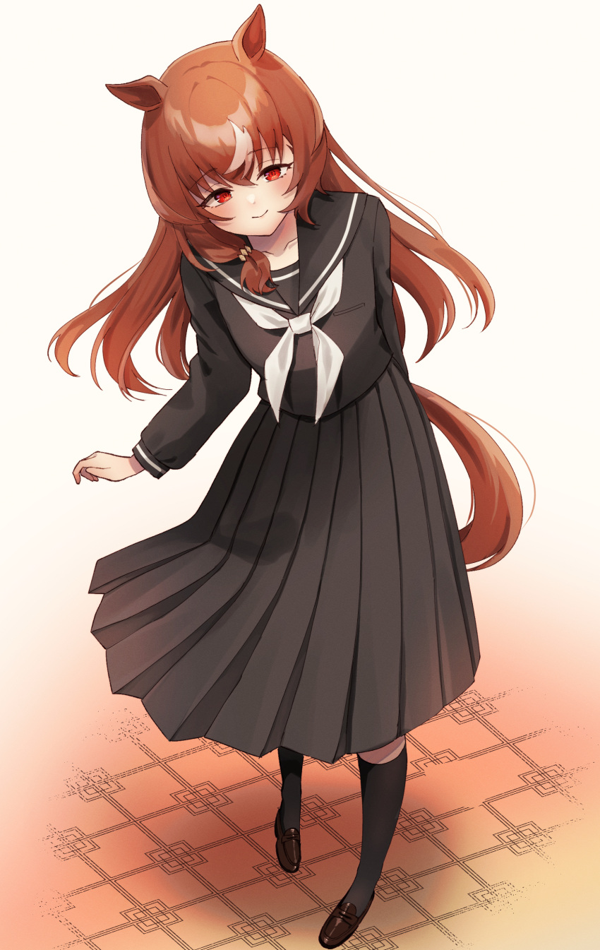 Safebooru - 1girl absurdres animal ears closed mouth commentary full body hair between eyes hair ...