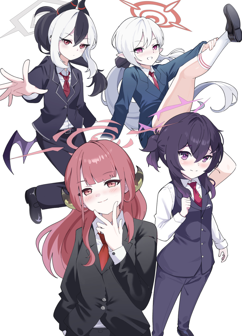 Safebooru - 4girls :d absurdres aru (blue archive) aviary belt black ...