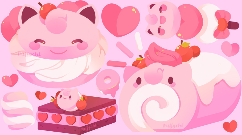 Safebooru - ^ ^ artist name black eyes blush stickers cake character ...
