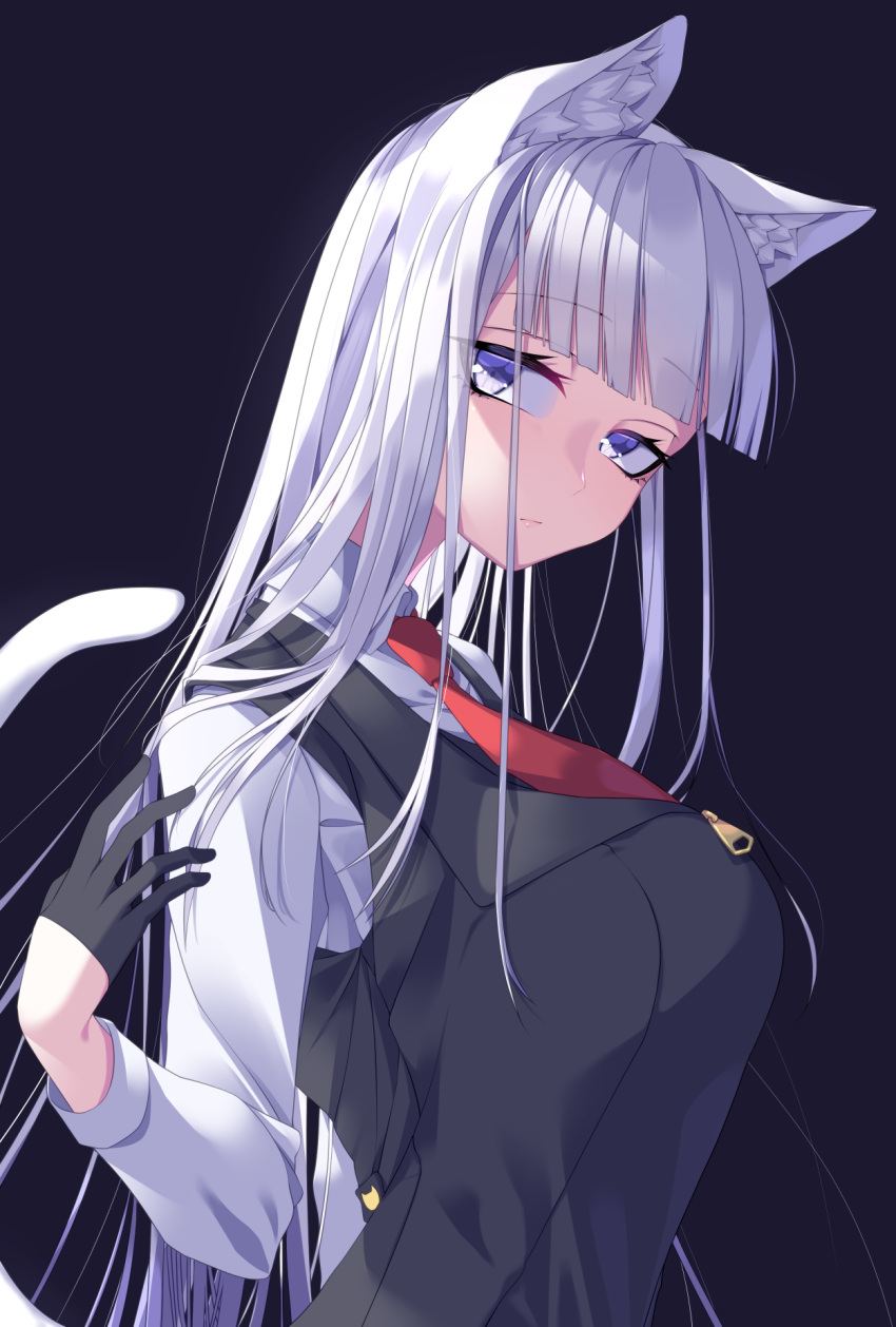 Safebooru - 1girl animal ear fluff animal ears black gloves black vest ...
