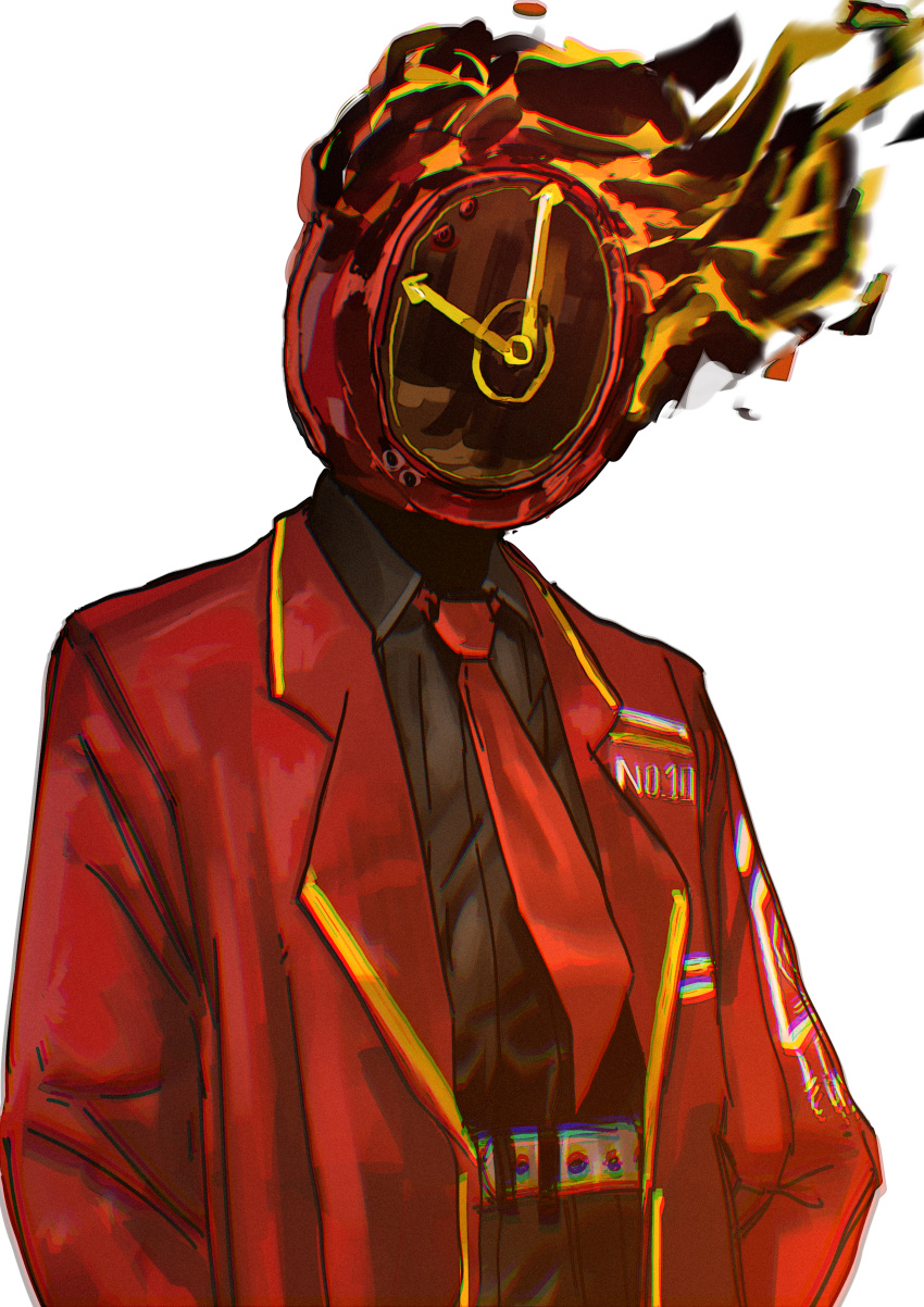 Safebooru - 1other absurdres belt black shirt chromatic aberration ...