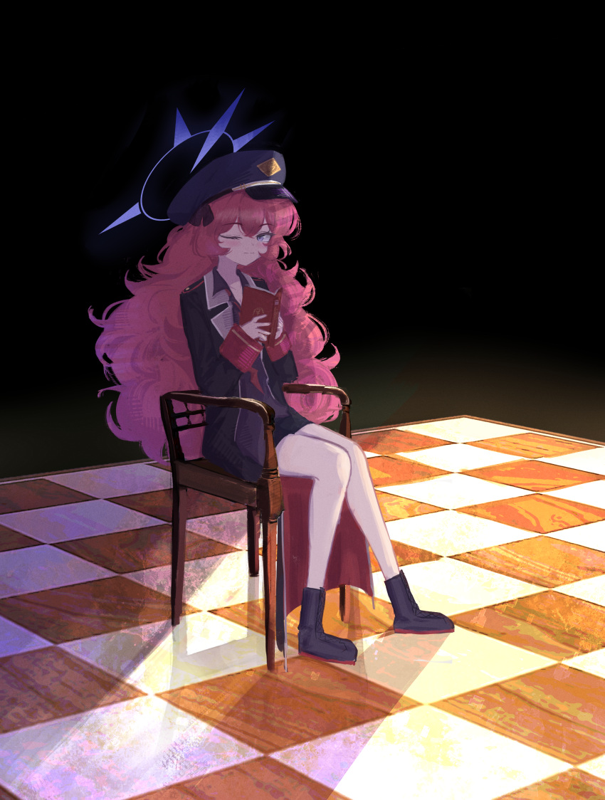 Safebooru - absurdres ahiru (ahahahahiru) black hat black jacket black shirt black shoes black ...