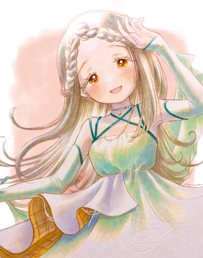 Safebooru - 1girl absurdres blonde hair blush braid braided bangs ...