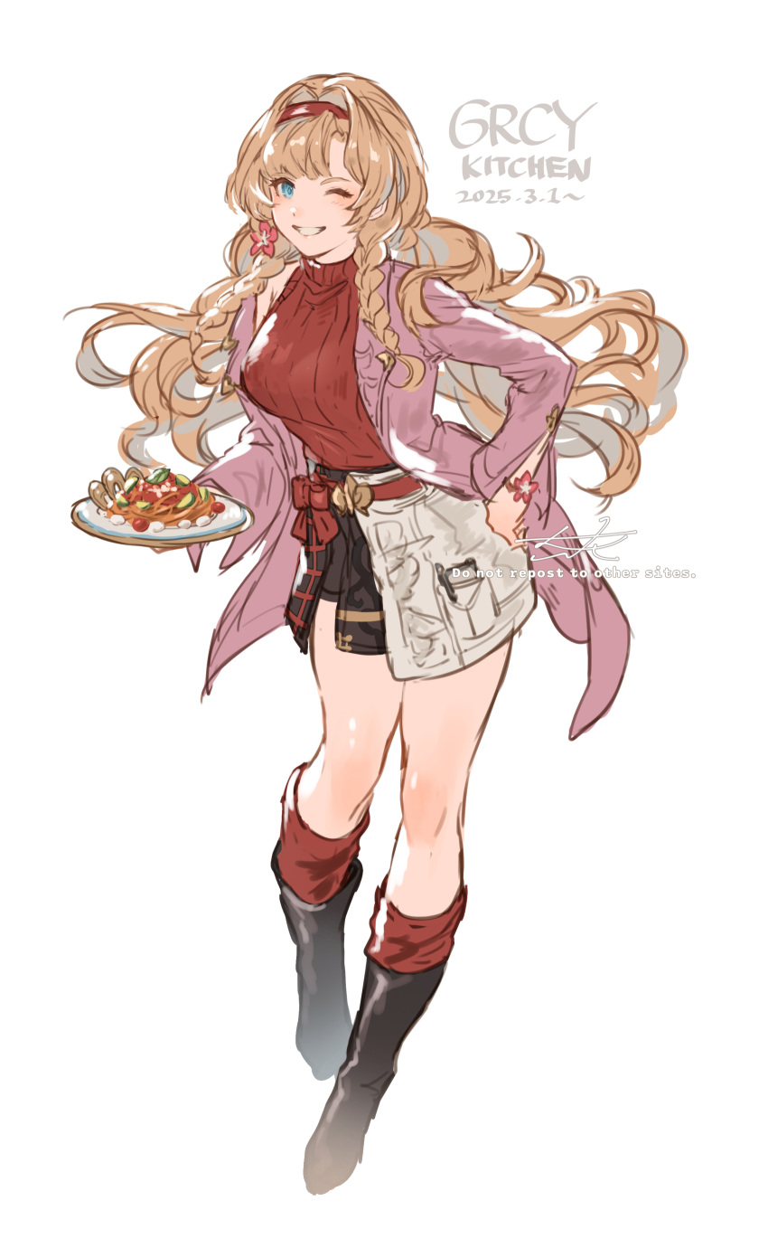 Safebooru - 1girl absurdres alternate hairstyle black boots black skirt blonde hair blue eyes ...