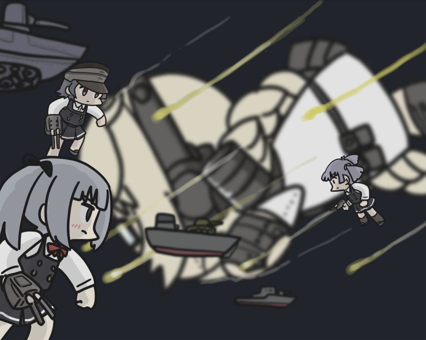 Safebooru - 4girls abyssal ship adapted turret arare (kancolle) arare ...