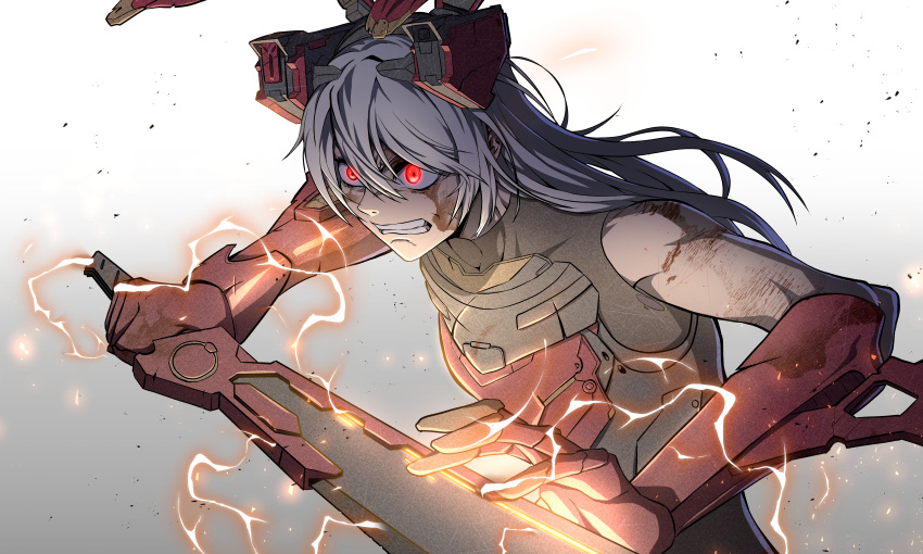 Safebooru - 1girl absurdres animal ears clenched teeth commentary fake ...