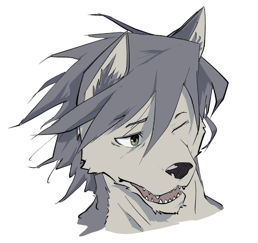 Safebooru - 1boy animal ear fluff dog-ears dog boy dog nose fangs furry ...