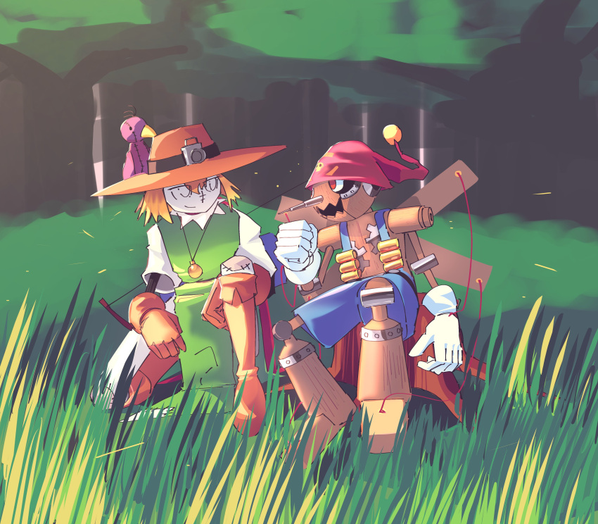 Safebooru - absurdres brown hat digimon digimon (creature) grass hat ...