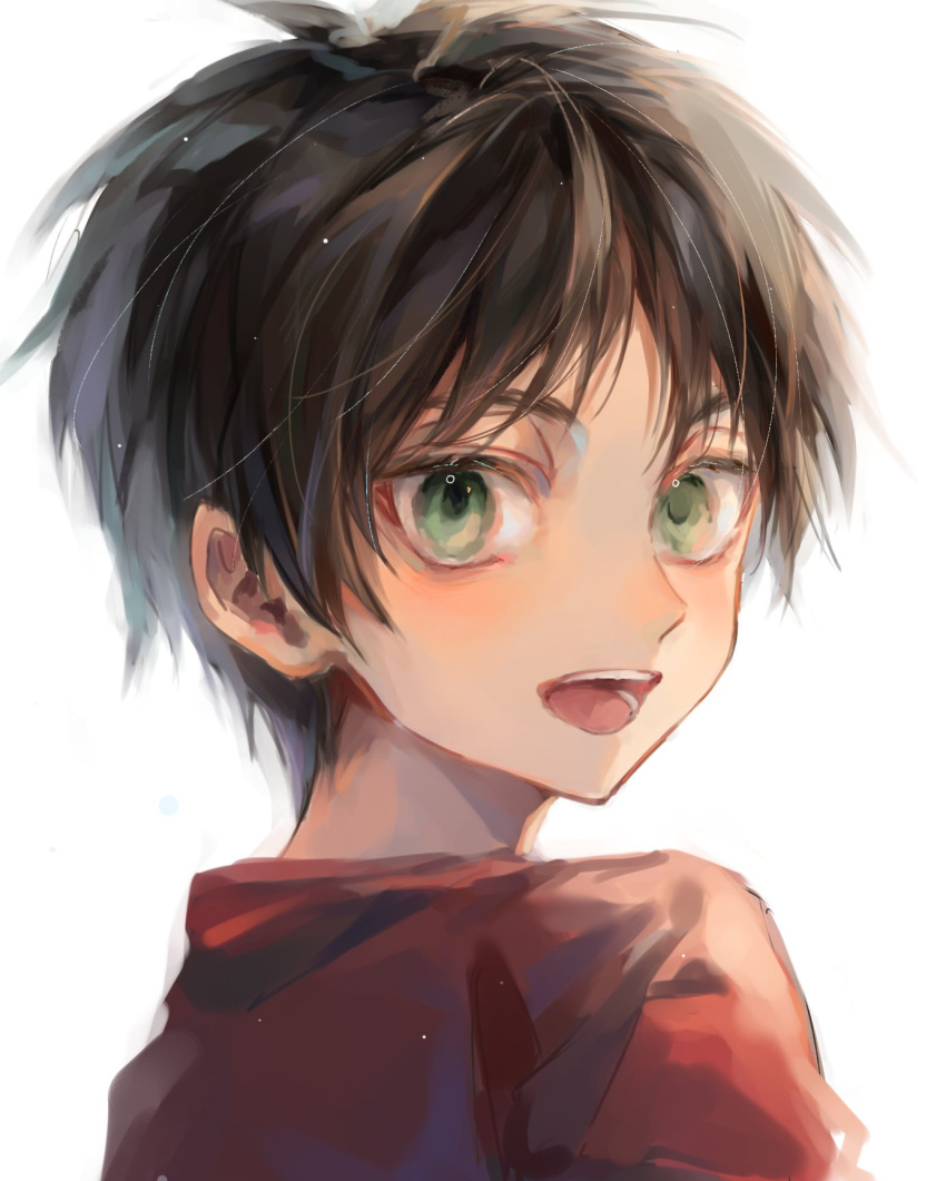 Safebooru - 1boy brown hair child eren yeager green eyes highres ...