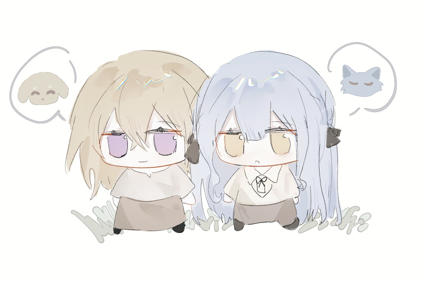 Safebooru - 2girls absurdres bang dream! bang dream! it's mygo!!!!! blonde hair blue hair cat ...