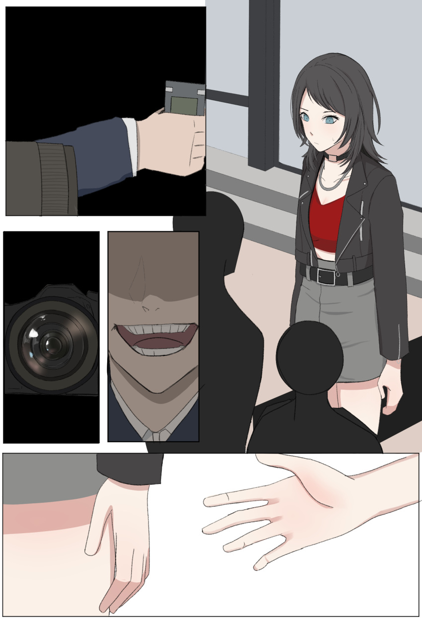 Safebooru - 1boy 2girls bang dream! bang dream! it's mygo!!!!! belt black belt black hair black ...