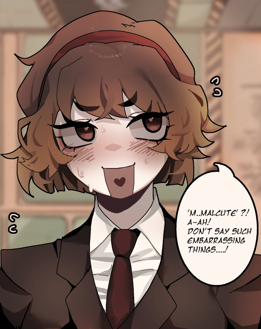 Safebooru - 1girl black suit blush brown eyes brown hair collared shirt ...