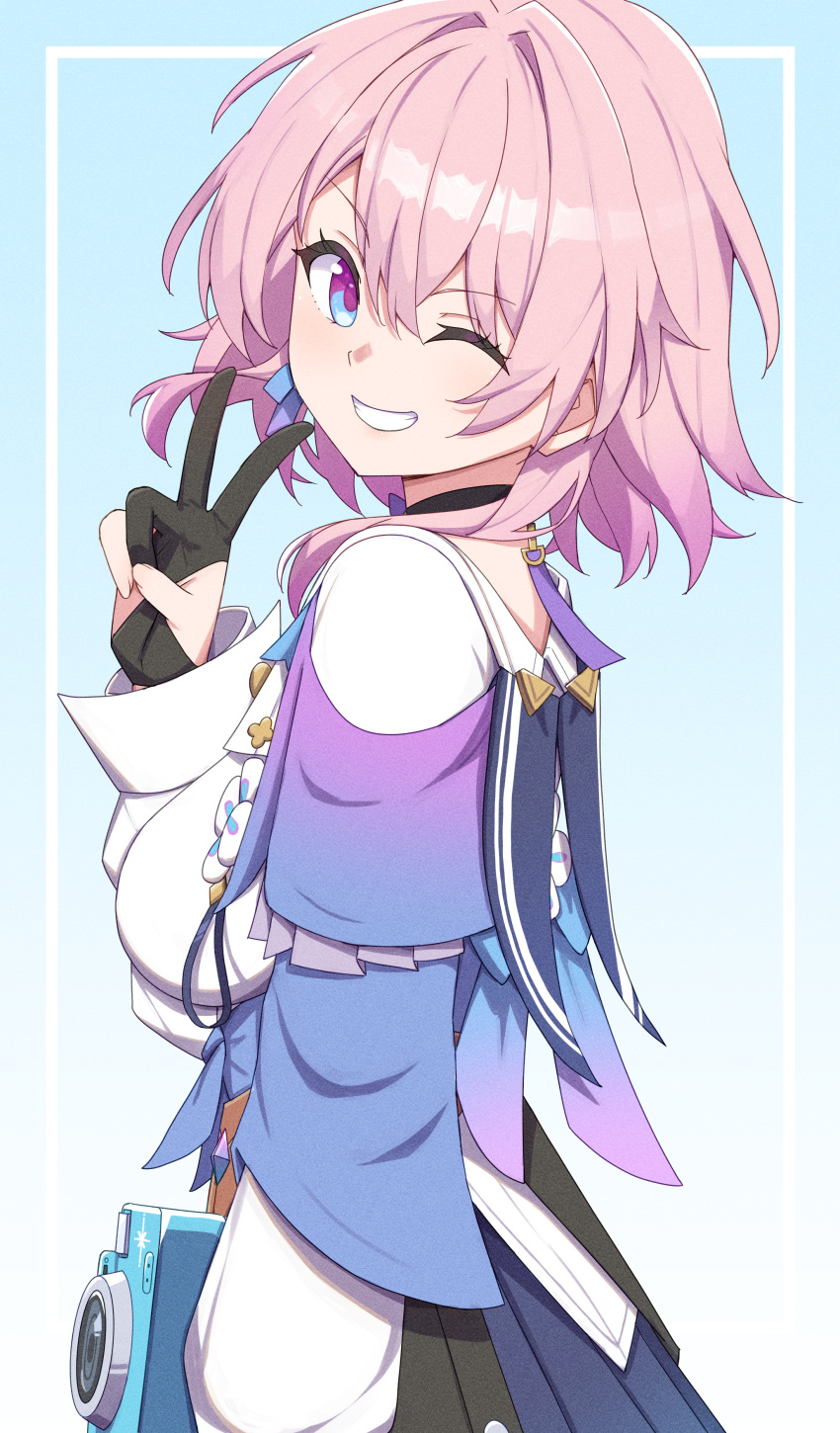 Safebooru - 1girl absurdres archery shooting glove black choker black gloves black overskirt ...