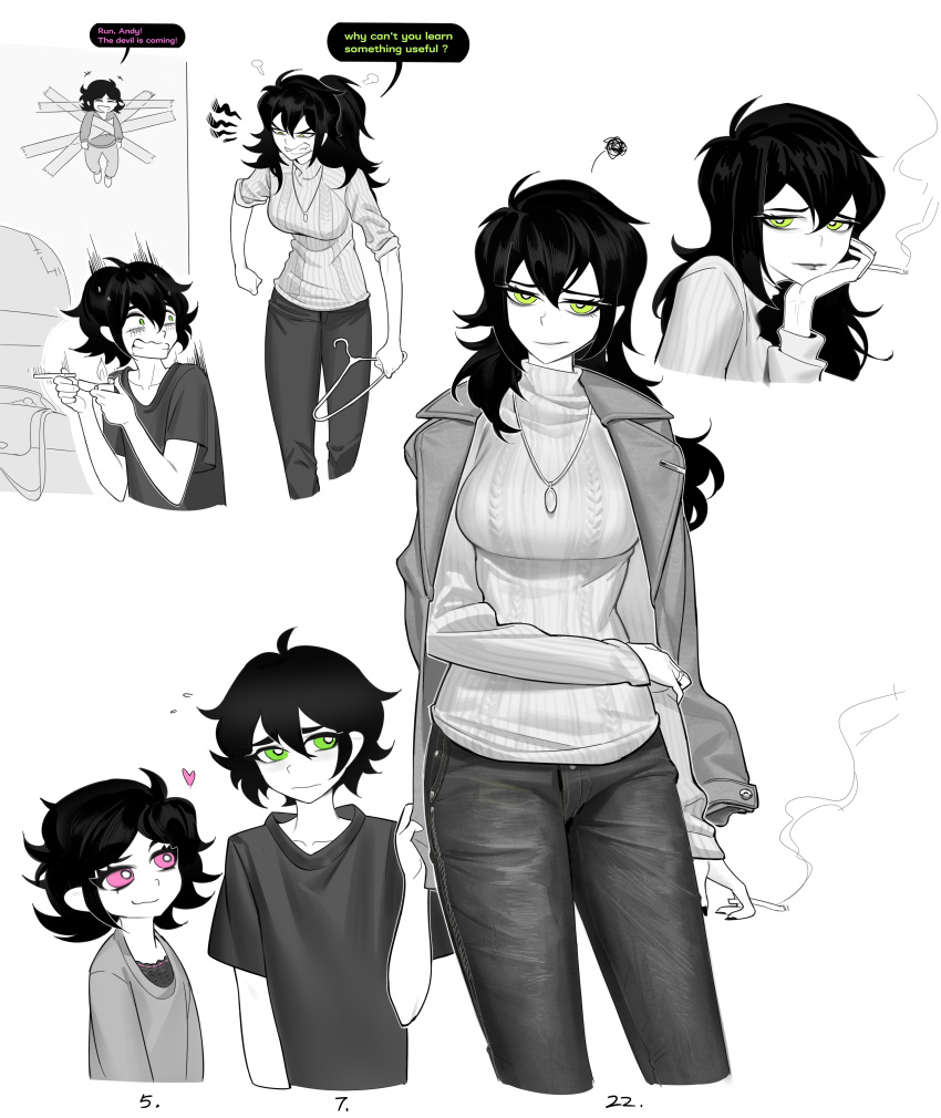 Safebooru - 1boy 2girls absurdres aged down airloopy andrew graves ...