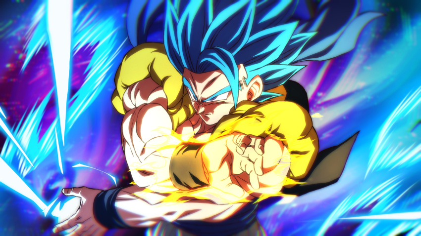 Safebooru - 1boy aura black vest blue aura crossed arms dragon ball ...