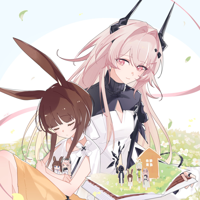 Safebooru - 2girls absurdres amiya (arknights) amiya (young) (arknights) animal ears arknights ...