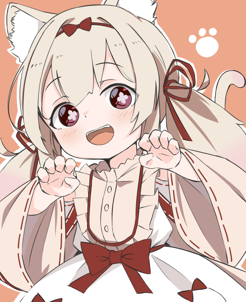 Safebooru - 1girl absurdres amai hiyo amai hiyo (sister) animal ears blush cat ears cat tail ...