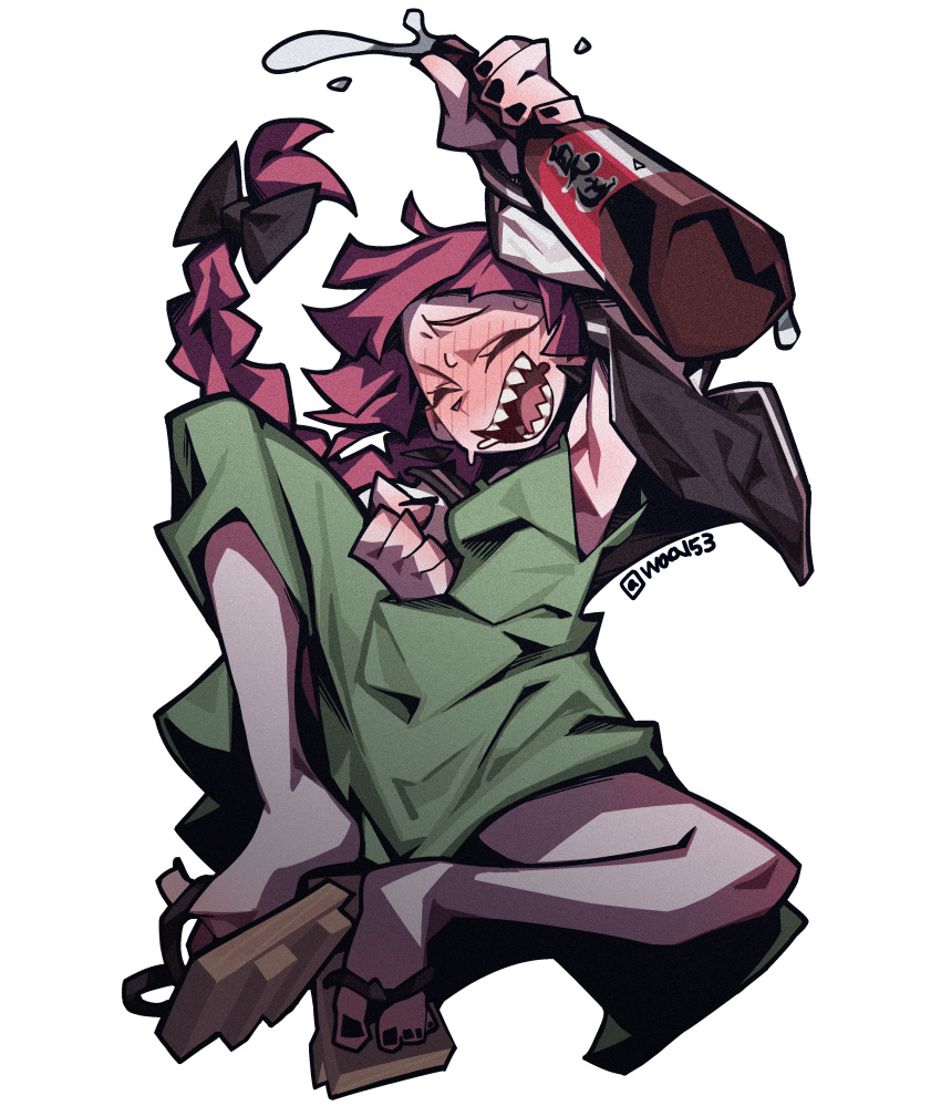 Safebooru - 1girl absurdres black bow black jacket black nails bocchi the rock! bow braid full ...