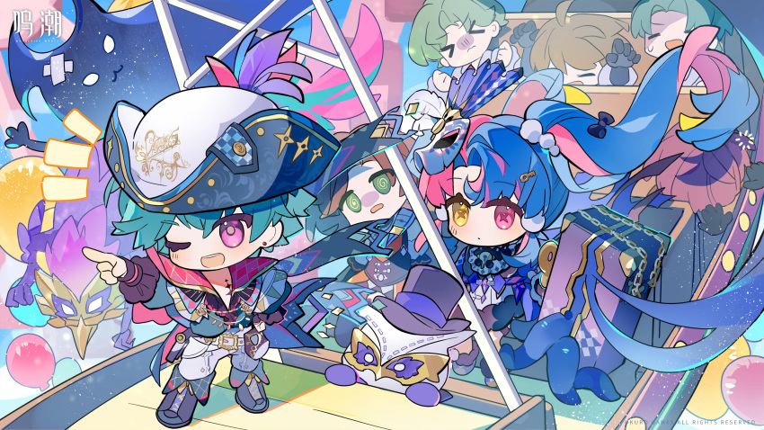 Safebooru - 1boy 1girl black collar blue hair blue shirt brant ...