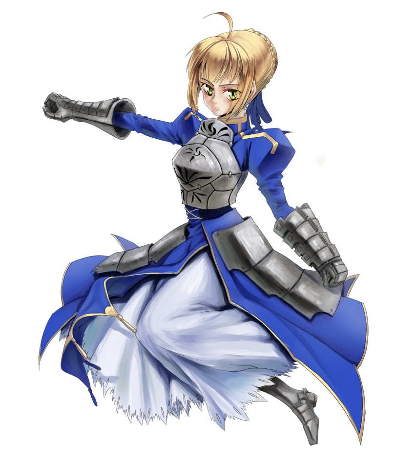 Safebooru - 1girl ahoge armor armored dress blonde hair dress fate/stay night fate (series ...