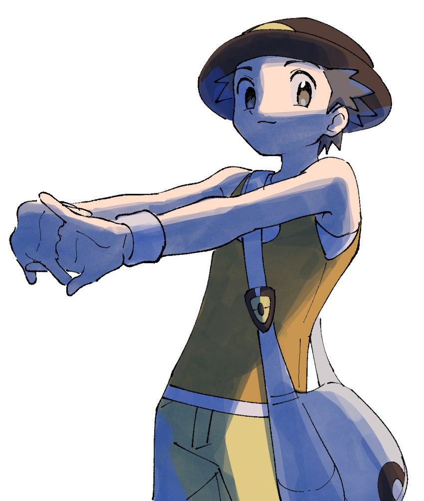Safebooru - 1boy adapted costume androgynous bag black hair brown eyes ...