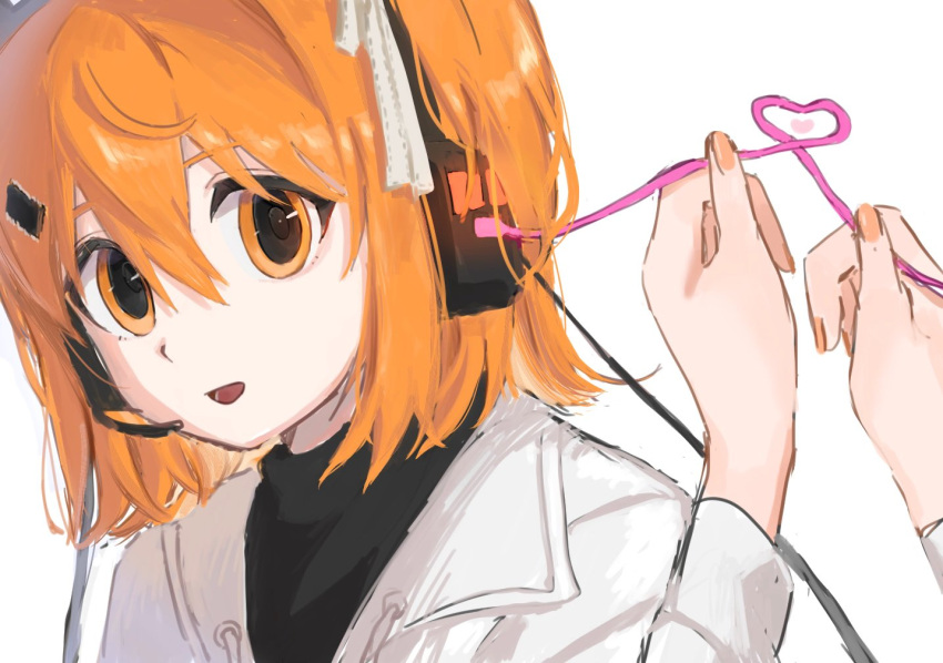 Safebooru - 2girls a.i. voice adachi rei black shirt cable charan (4963 nkym) headset heart ...