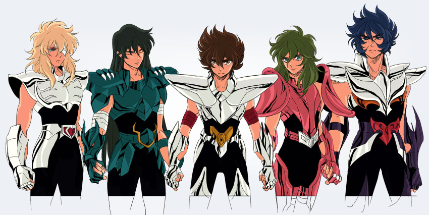 Safebooru - 5boys andromeda shun armband armor bandage over one eye ...
