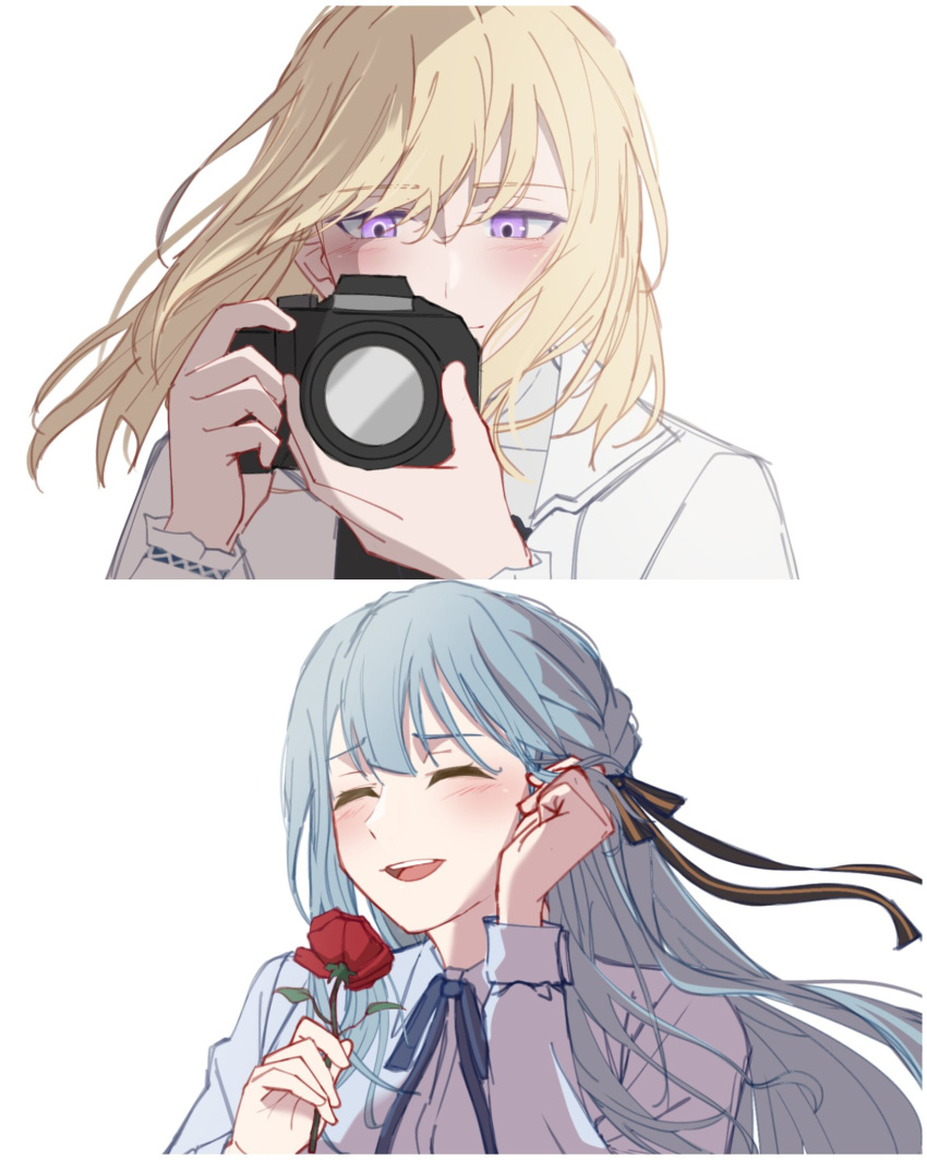 Safebooru - 2girls amakuma bang dream! bang dream! it's mygo!!!!! black ribbon blonde hair blue ...