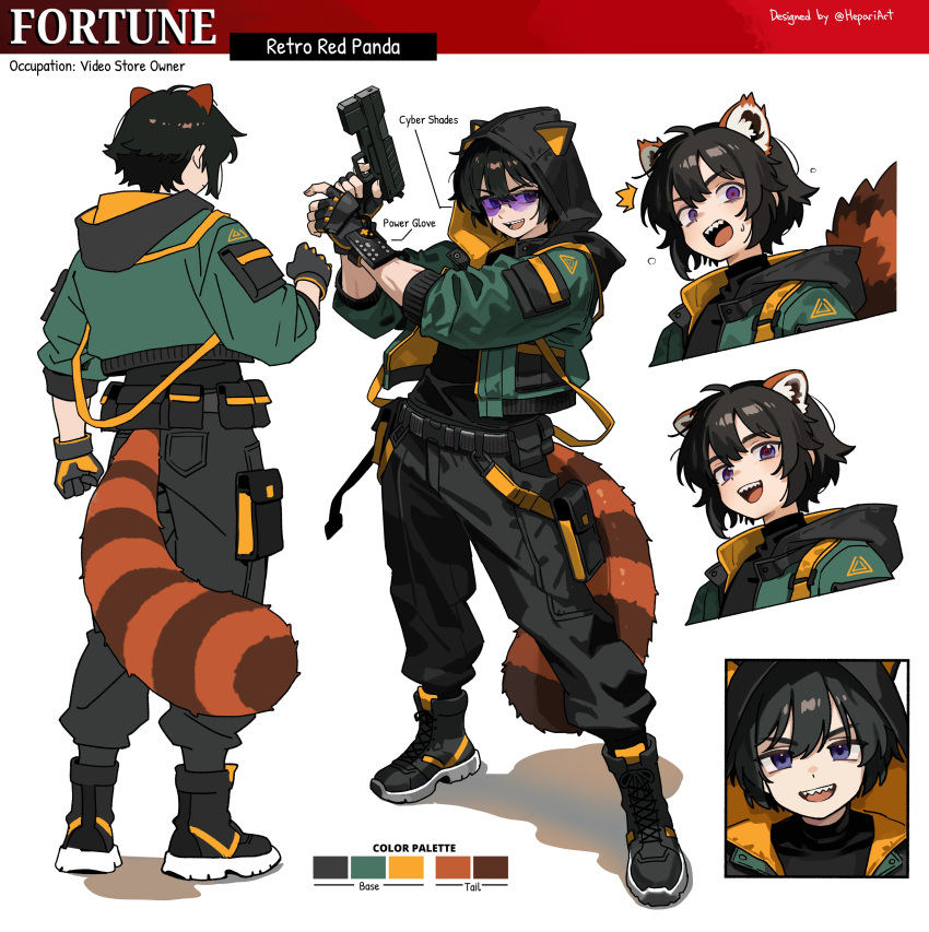 Safebooru - 1boy absurdres animal ears black boots black gloves black hair black pants boots ...