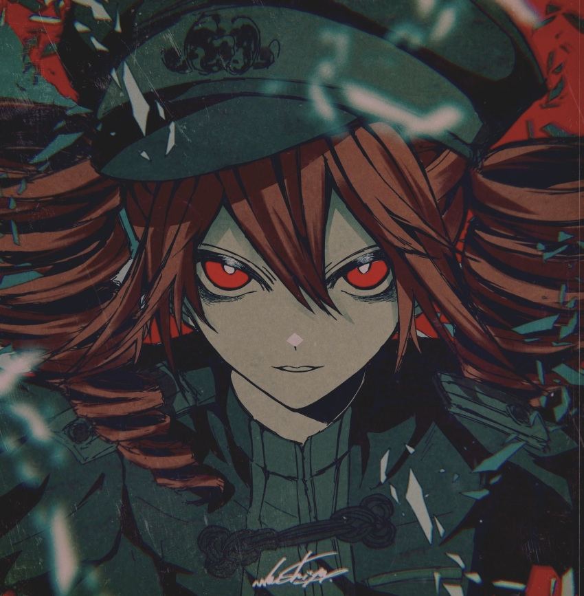 Safebooru - 1girl alternate costume black hair black hat black shirt ...