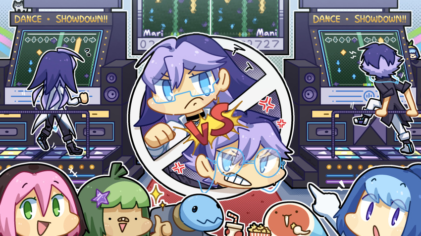 Safebooru - >:( . . 2boys 3girls 727 (meme) ahoge anger vein antenna ...