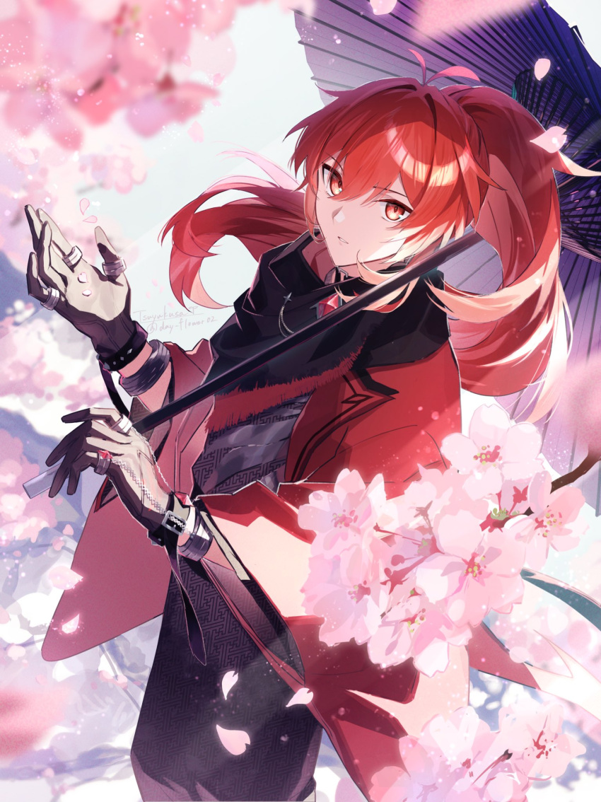 Safebooru - 1boy alternate costume antenna hair black gloves black ...