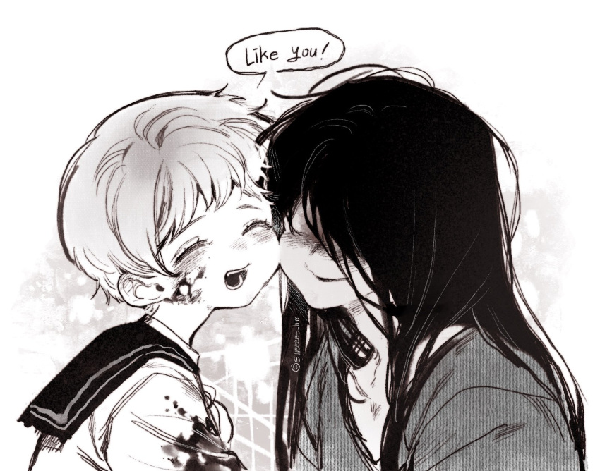 Safebooru - 1boy 1girl blood blood on clothes blood on face closed eyes commentary request ...