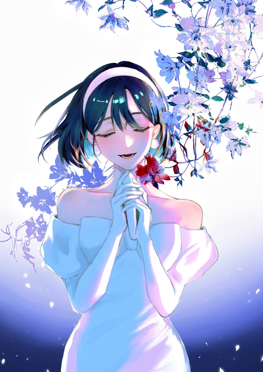 Safebooru - 1girl absurdres alien stage bare shoulders black hair blood ...