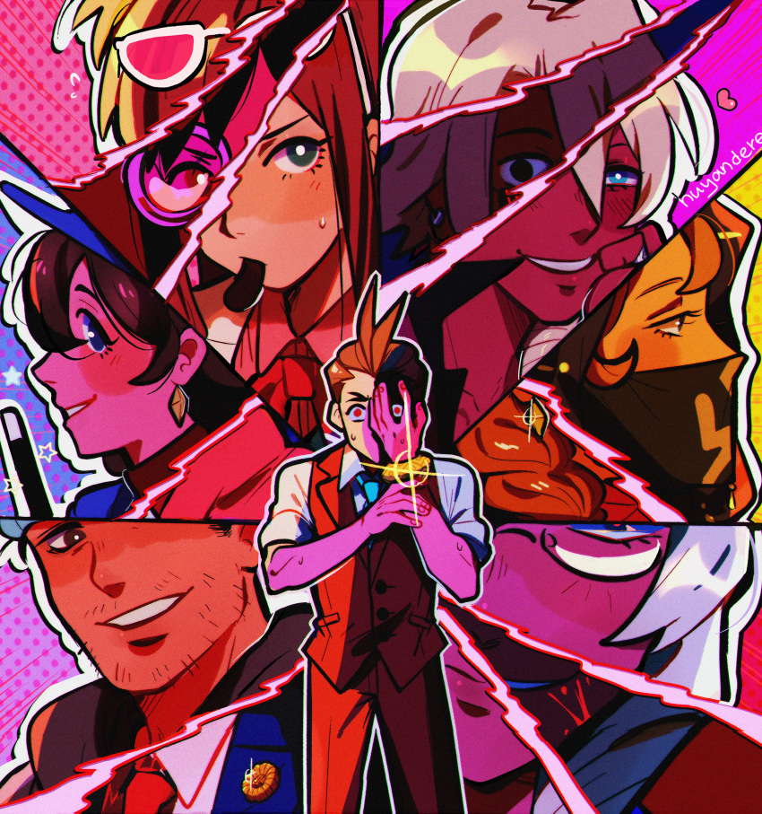 Safebooru - absurdres ace attorney antenna hair apollo justice apollo justice: ace attorney aqua ...