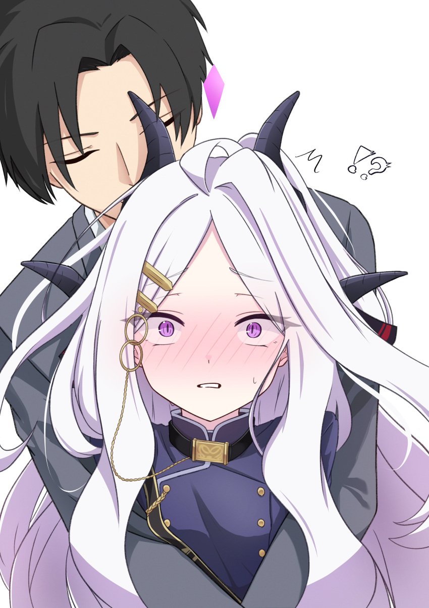 Safebooru - 1boy 1girl absurdres ahoge black halo blue archive blush breasts commentary request ...