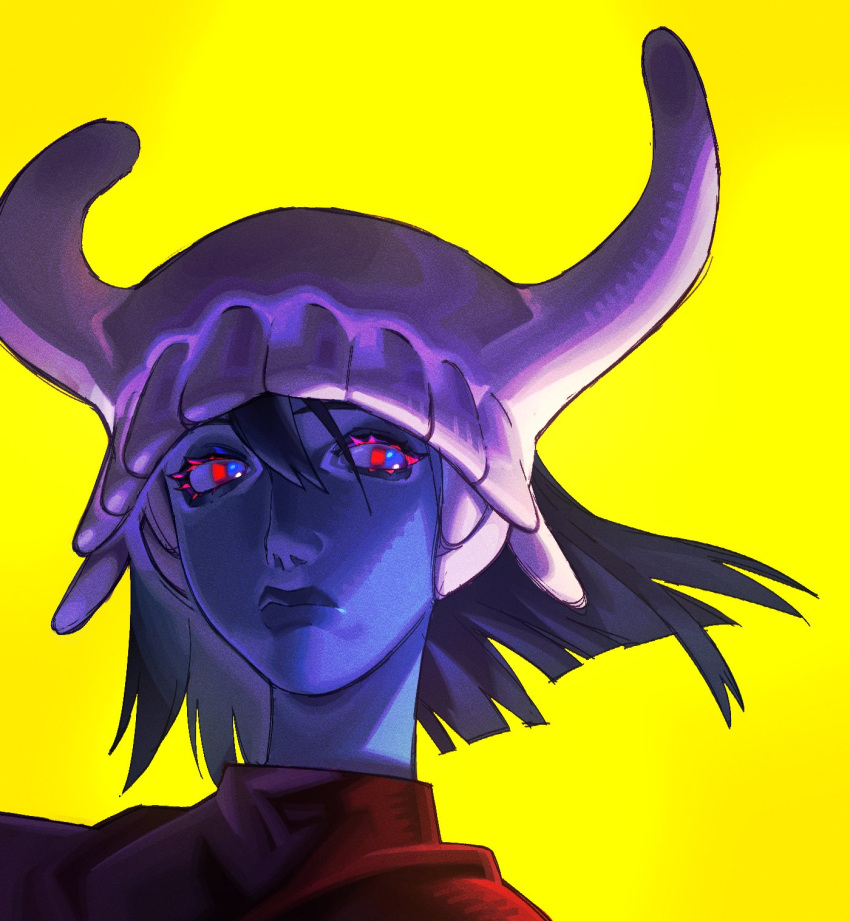 Safebooru - 1girl awk (awkawkl) blue skin colored skin expressionless ...