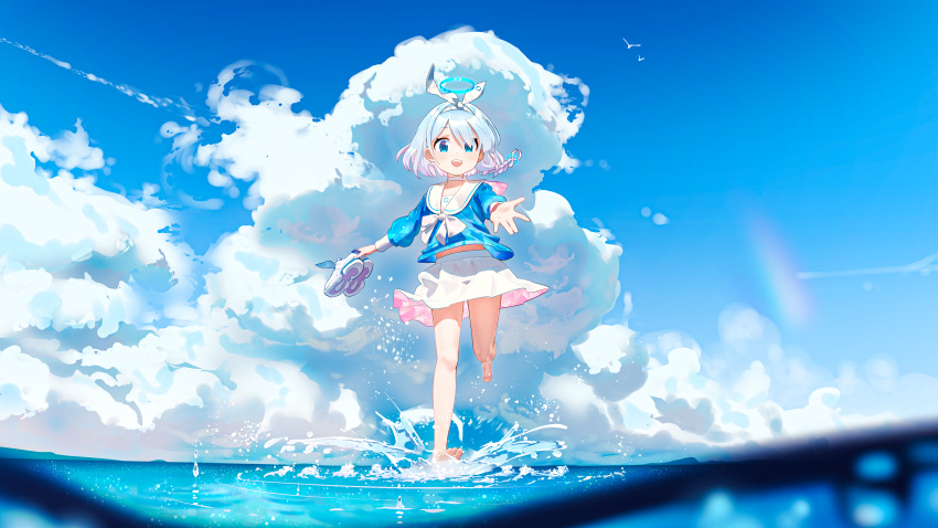 Safebooru 1girl Absurdres Arona Blue Archive Barefoot Blue Archive 1132
