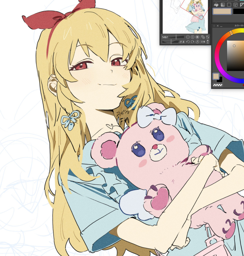 Safebooru - 1girl aikatsu! aikatsu! (series) angely bear (aikatsu) art program in frame blonde ...