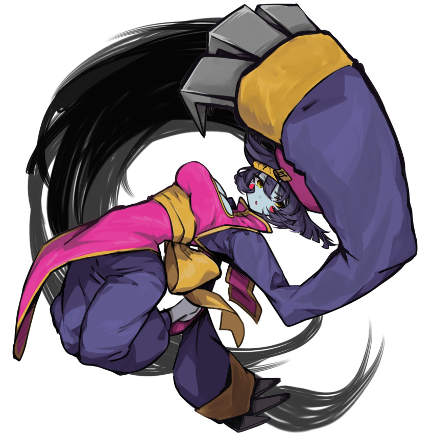 Safebooru 1girl Anderson M0311 Blue Skin Breasts Chinese Clothes Claw 2322