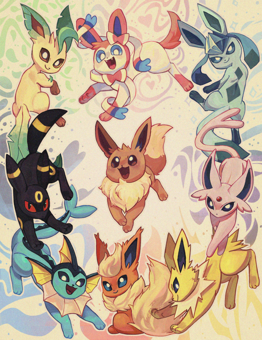 Safebooru - animal focus black eyes blue eyes bright pupils brown eyes closed mouth eevee ...