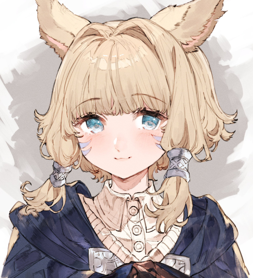Safebooru - 1girl :3 animal ears black coat blonde hair blue eyes cat ears closed mouth coat ...