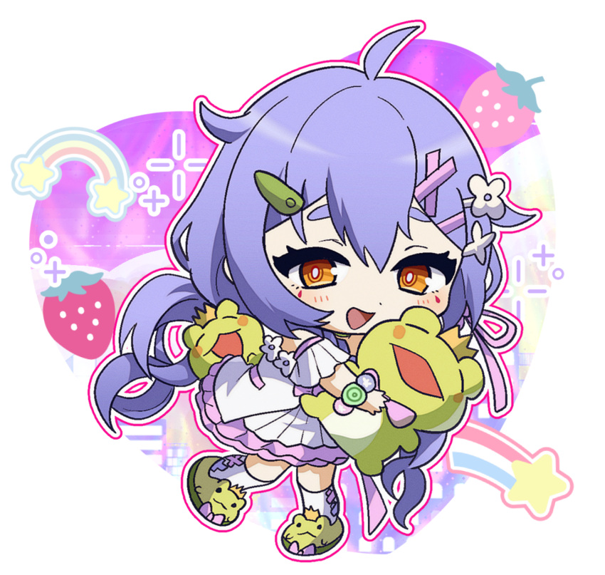 Safebooru - 1girl azusa (vtuber) azusa official blue hair chibi chibi ...