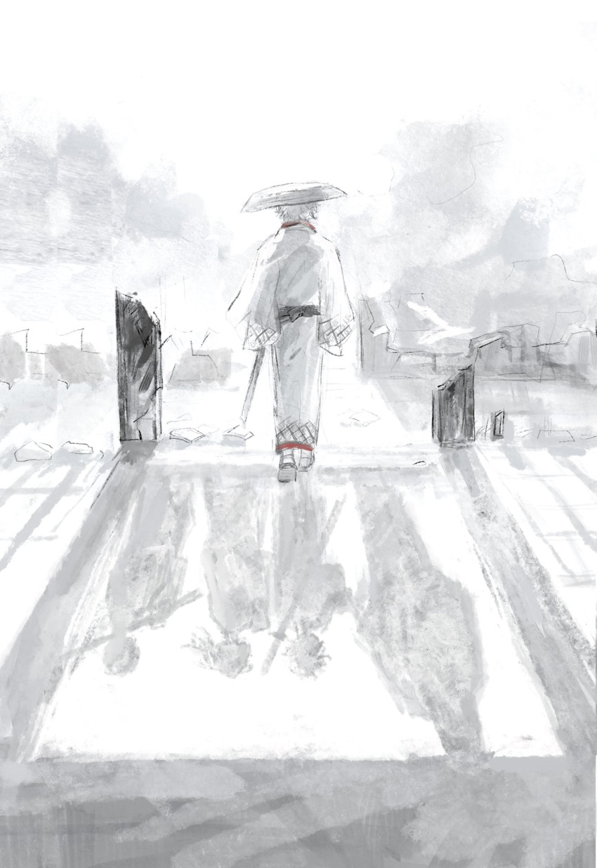 Safebooru - 1boy belt black belt blurry bokeh clouds cloudy sky depth ...